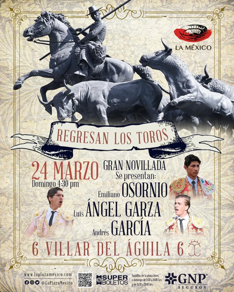 La Plaza México presenta los 9 carteles del serial de reapertura ...